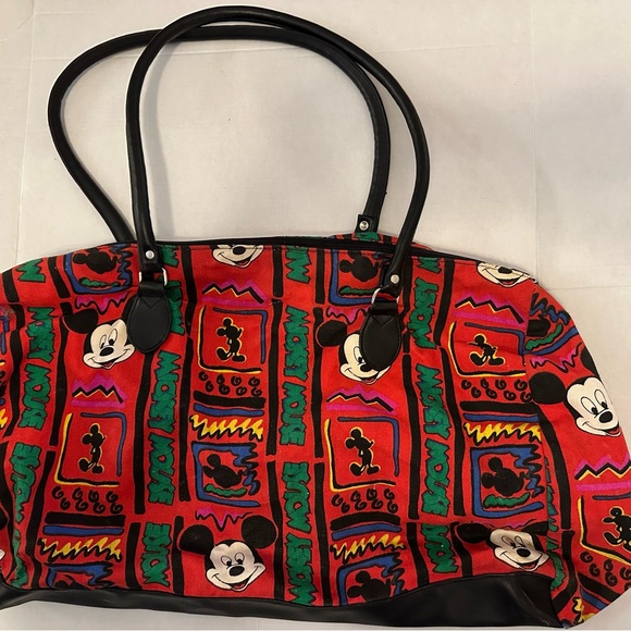 Disney | Bags | Vintage Disney Mickey Mouse Weekender Travel Bag 9s ...